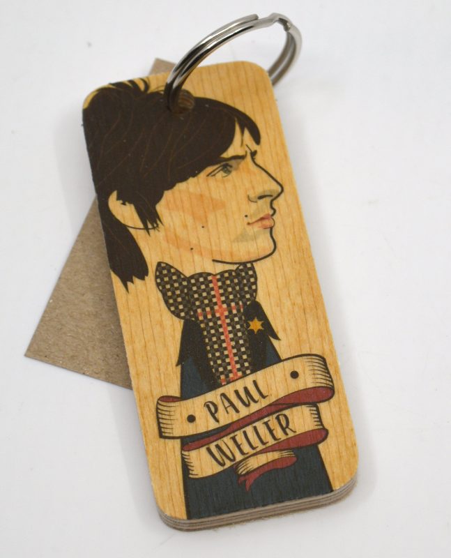 Paul Weller – The Jam Wooden Key Ring – UK Made – Mod Shoes